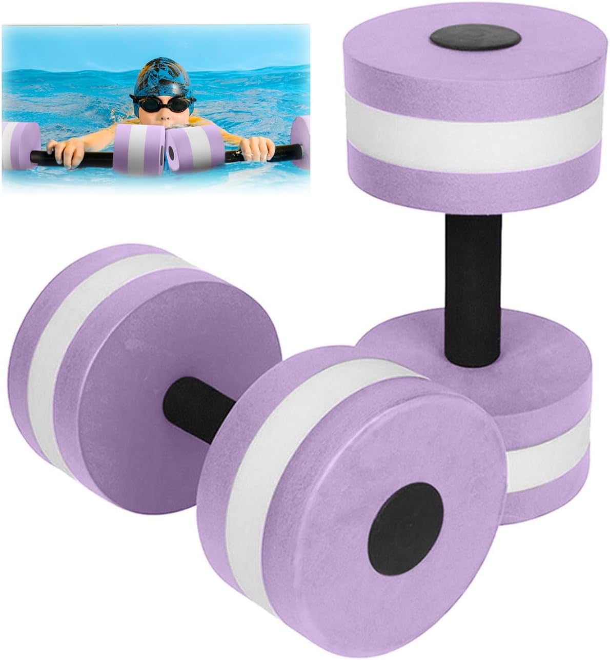 1/2PCS Water Foam Aquatic Dumbells Pool Fitness Tools Barbells Exercise ...