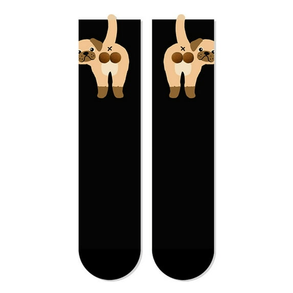 1/2Pair Cartoon Cute Dog/Cat Balls Cotton Socks Lolita Knitting Socks ...