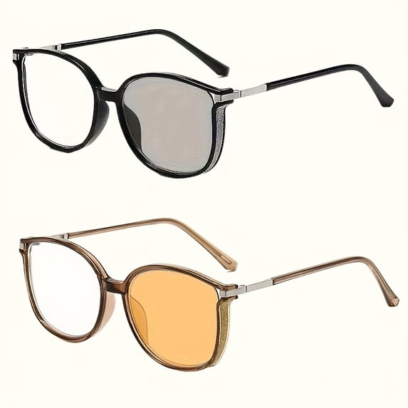 1/2Pairs Of New Photosensitive Color Changing Reading Glasses For Women ...