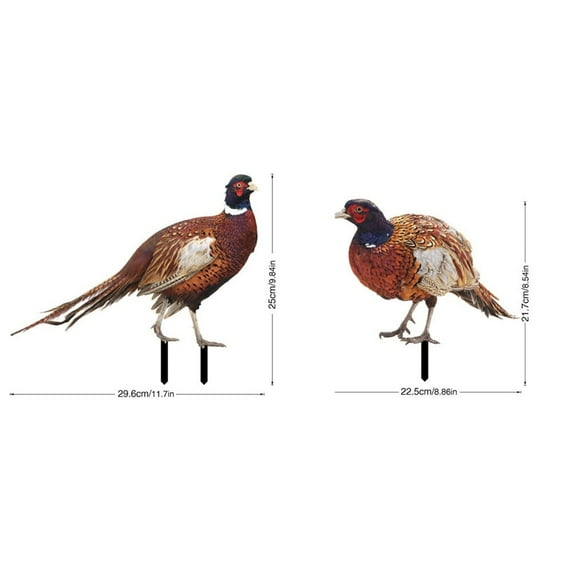 1/2Pc Pheasant Garden Decorations Pheasants Stake Lawn Courtyard Statue ...