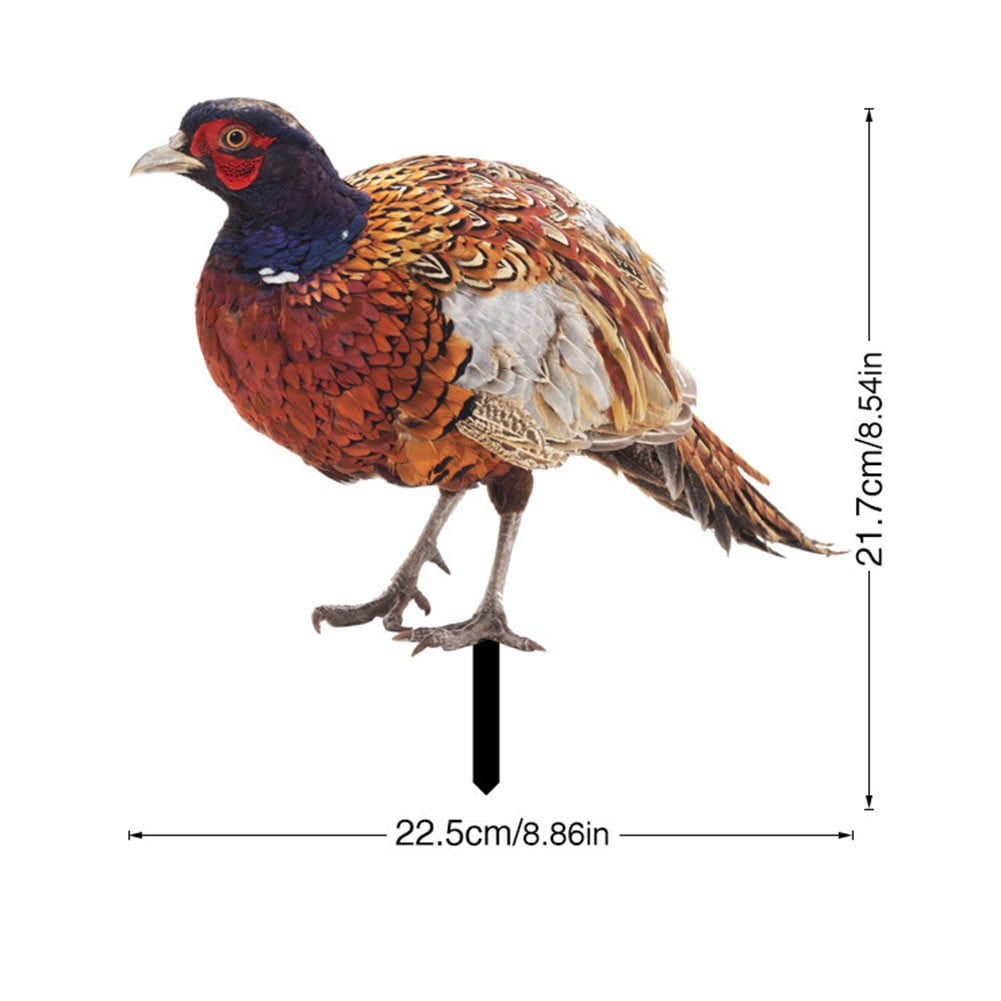 1/2Pc Pheasant Garden Decorations Pheasants Stake Lawn Courtyard Statue ...