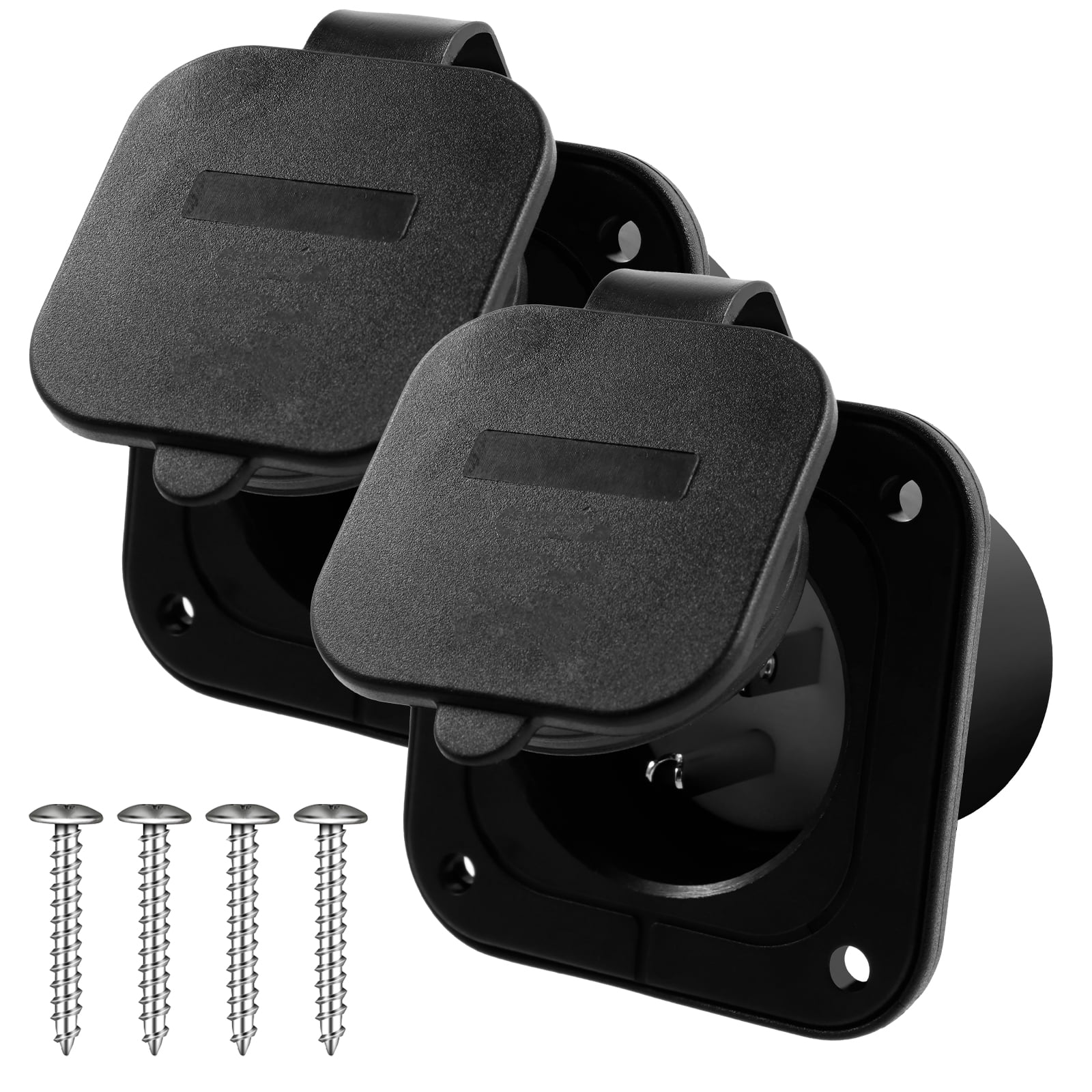 1/2Pcs 15 Amp Flanged Inlet 125V Premium NEMA 5-15 RV Shore Power ...