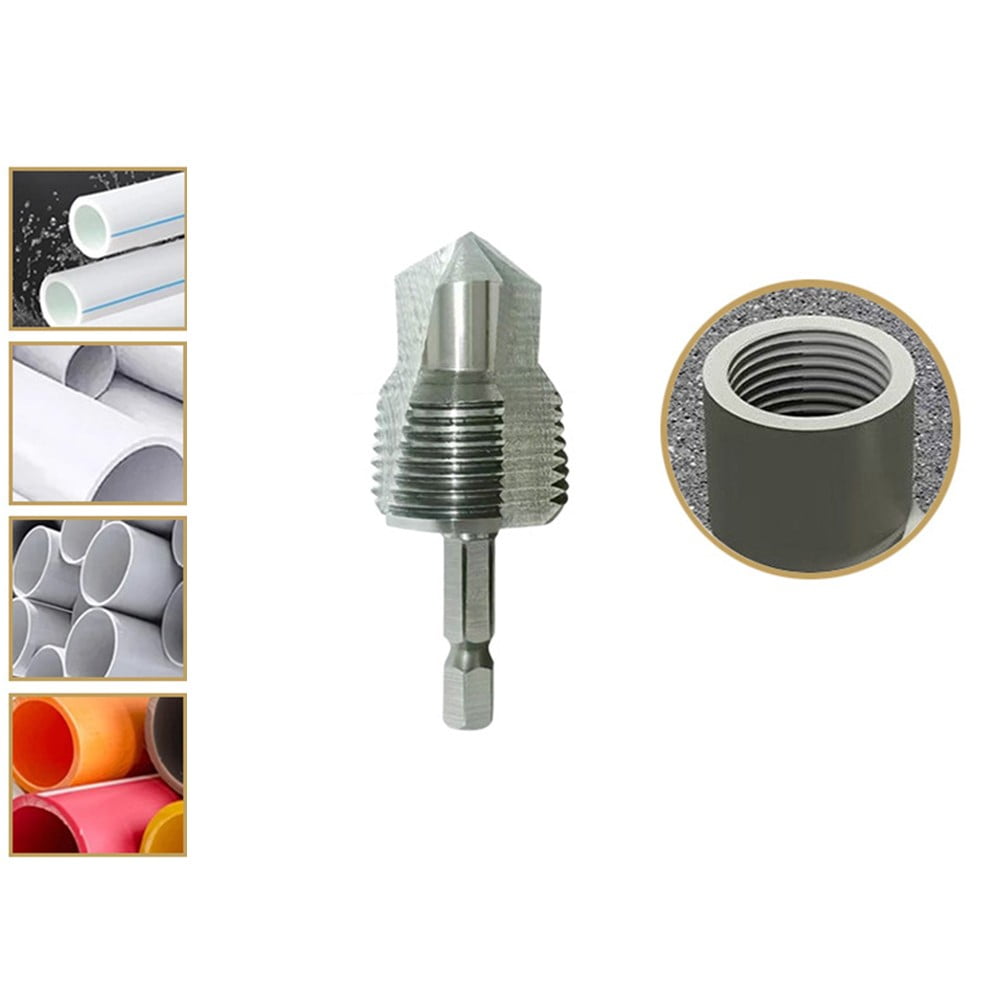 1/2Pcs 3-In-1 Three-Blade Thread Drill Bit Tapping Drilling Expansion ...