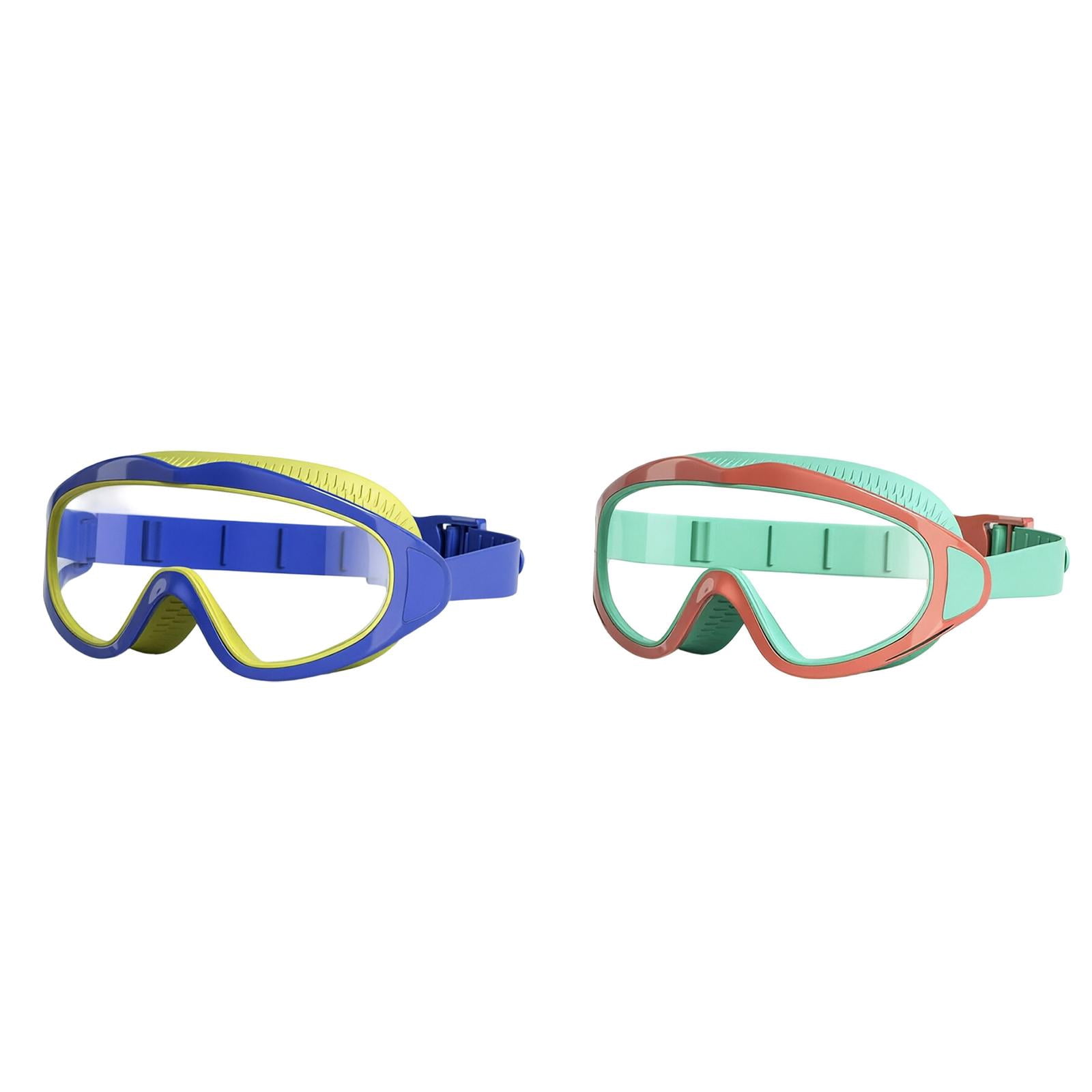 1/2Pcs 6.3x2.5 Inch Swim Goggles Lightweight Silicone Anti-Fog Wide ...