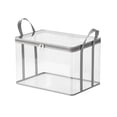 1/2Pcs 9x6.7x9 Inch Clear Book Storage Bin Waterproof Plastic Book Bin ...