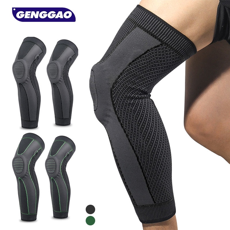1/2Pcs Full Leg Knee Sleeves,Full Leg Sleeve Long Compression Knee ...