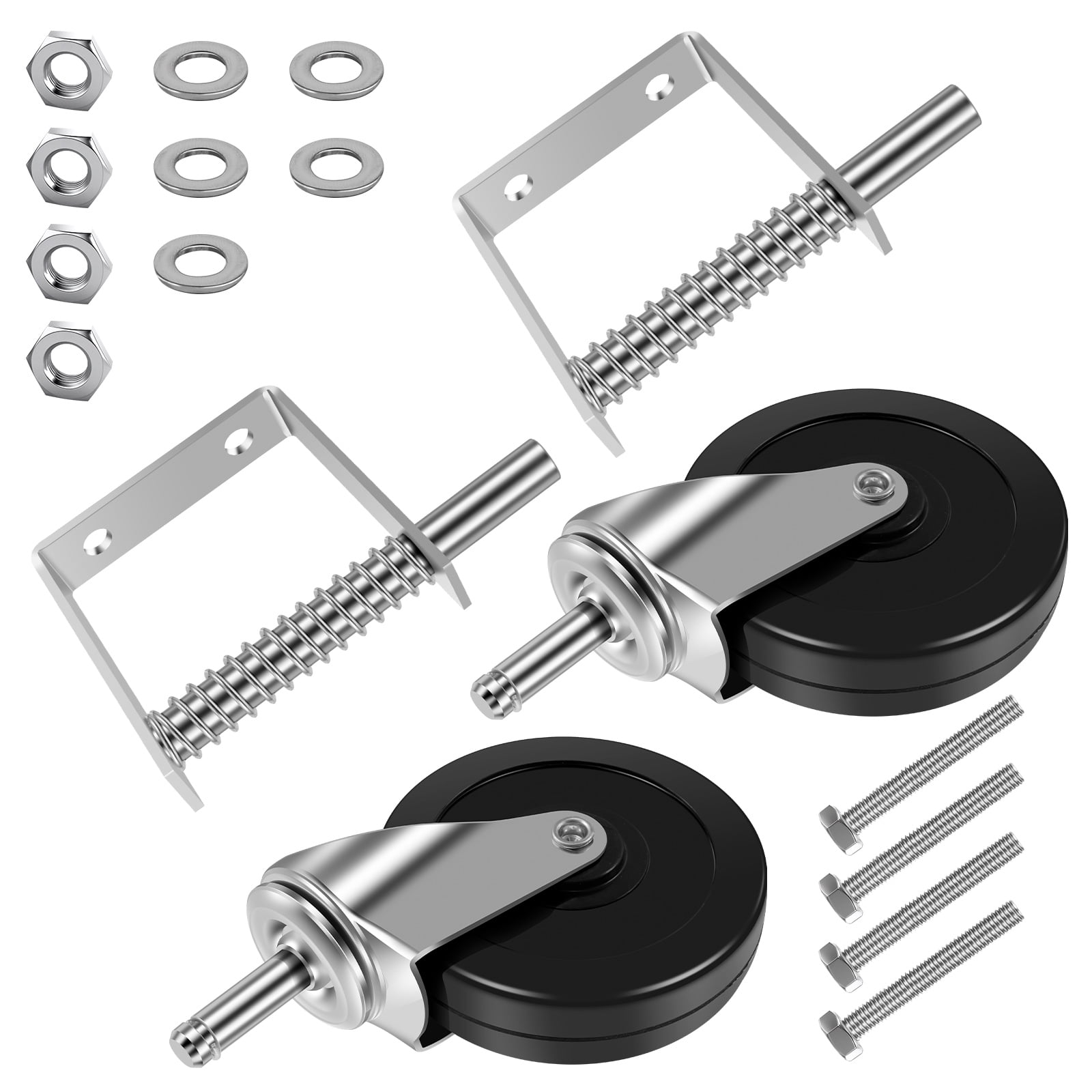 1/2Pcs Gate Wheel 4 Inch 360° Rotatable Wooden Gate Wheel 70kg Capacity ...