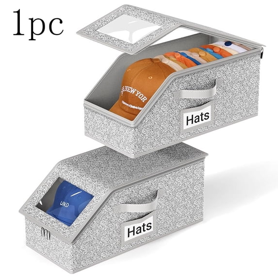 1/2Pcs Hat Storage Box, Multi Functional Hat Sorting Box - Large ...