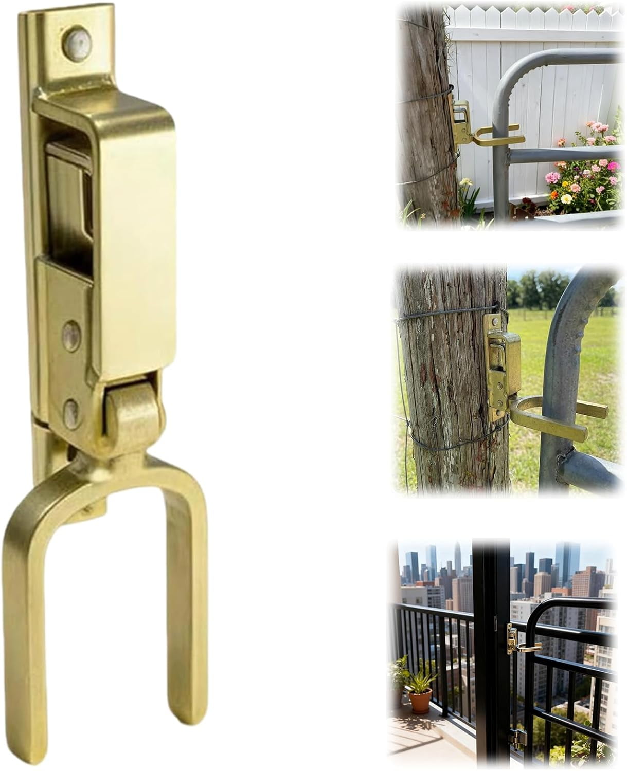 1/2Pcs Instant Locking Gate Latch, Quick Secure Spring-Loaded Auto-Lock ...