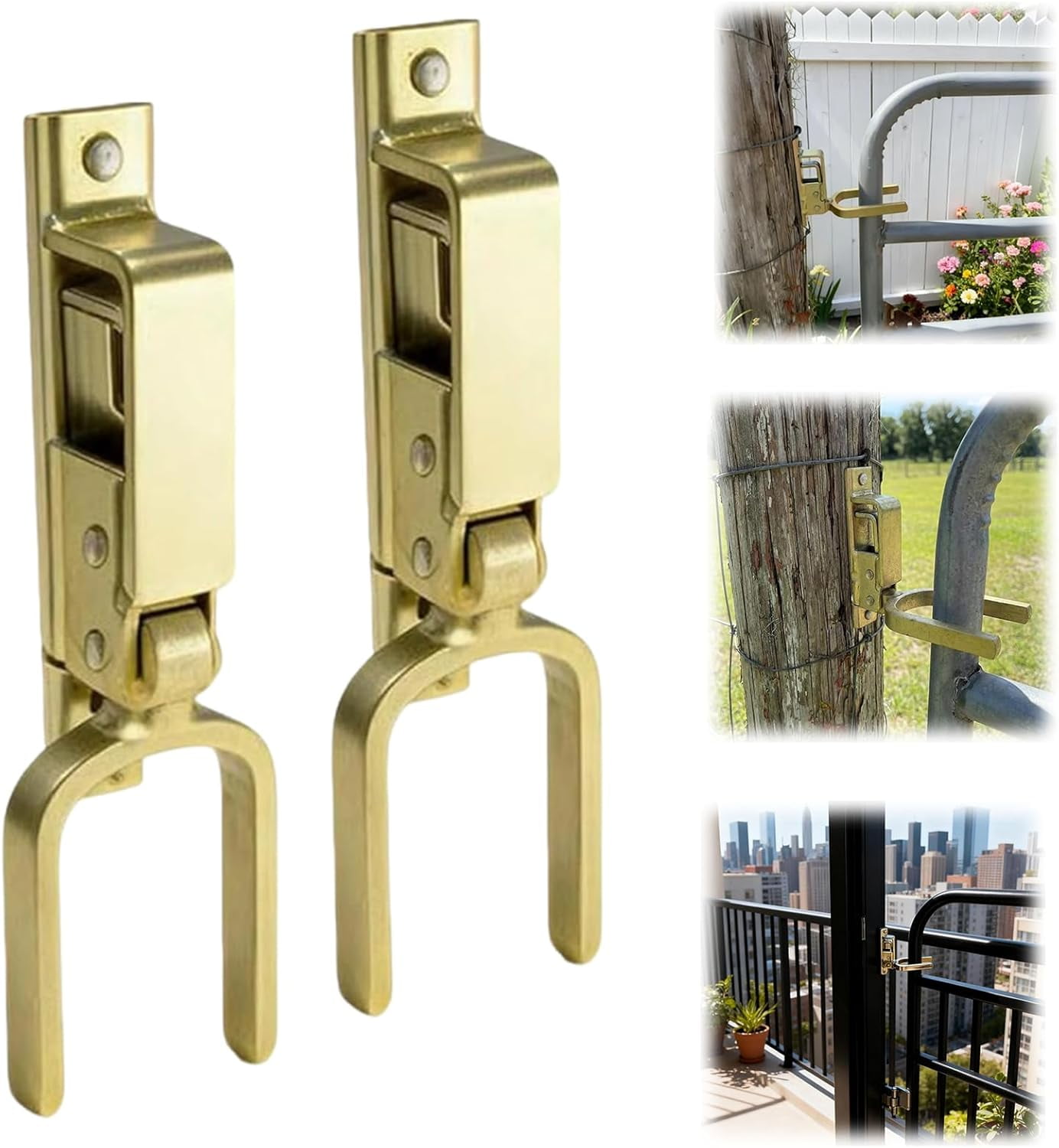 1/2Pcs Instant Locking Gate Latch, Quick Secure Spring-Loaded Auto-Lock ...