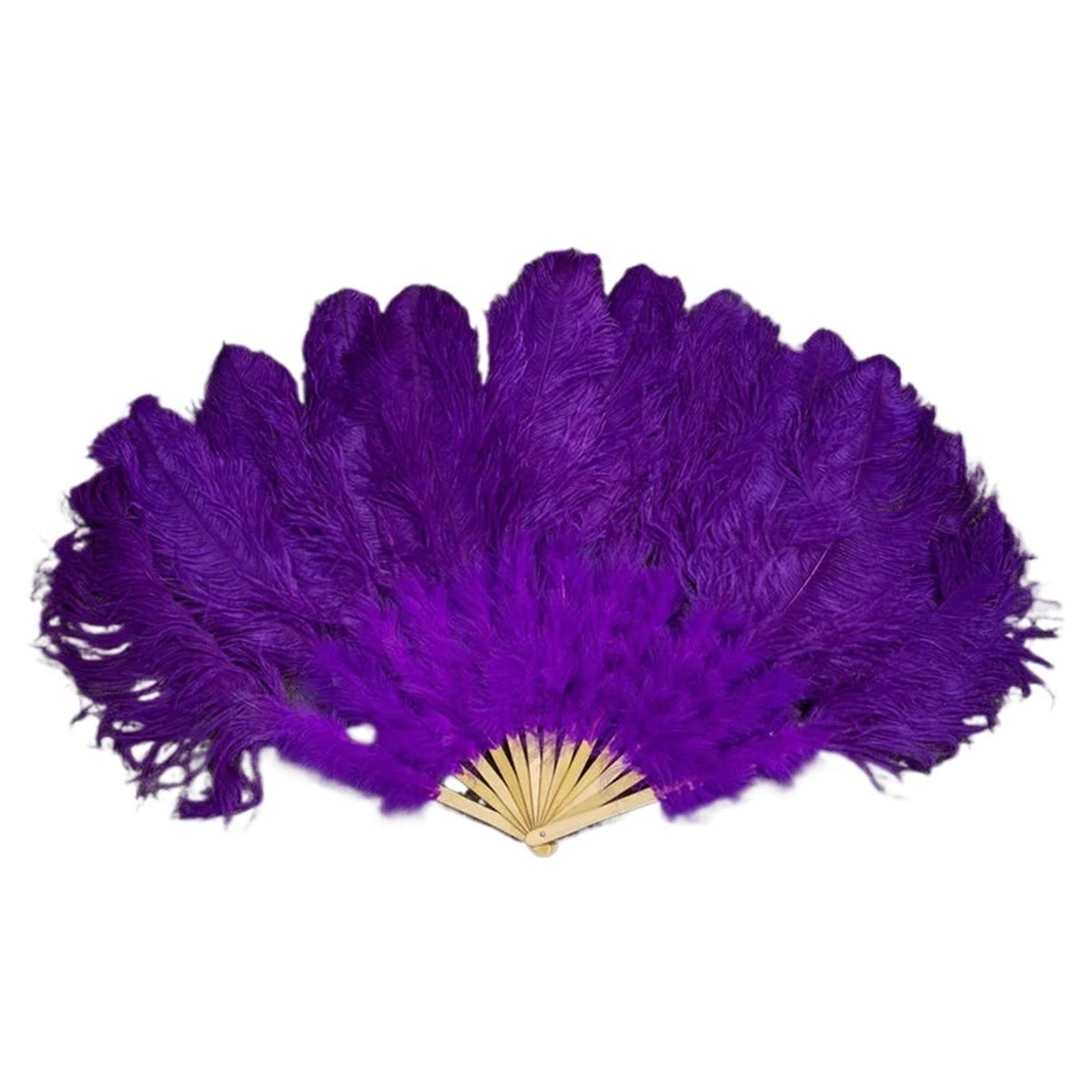 1/2Pcs Ostrich Feather Fans 13Bone 60CM Hands Held Folding Fan For ...