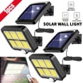 1/2Pcs Split Solar Wall Light, 140 COB Motion Sensor Lamp Remote ...