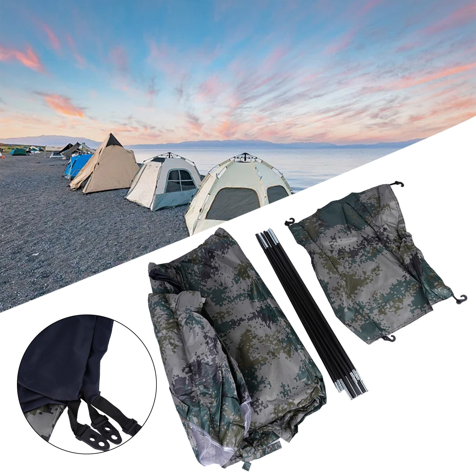 1/2Person Tent Ultralight Portable Camping Garden Tent With Anti-Uv ...