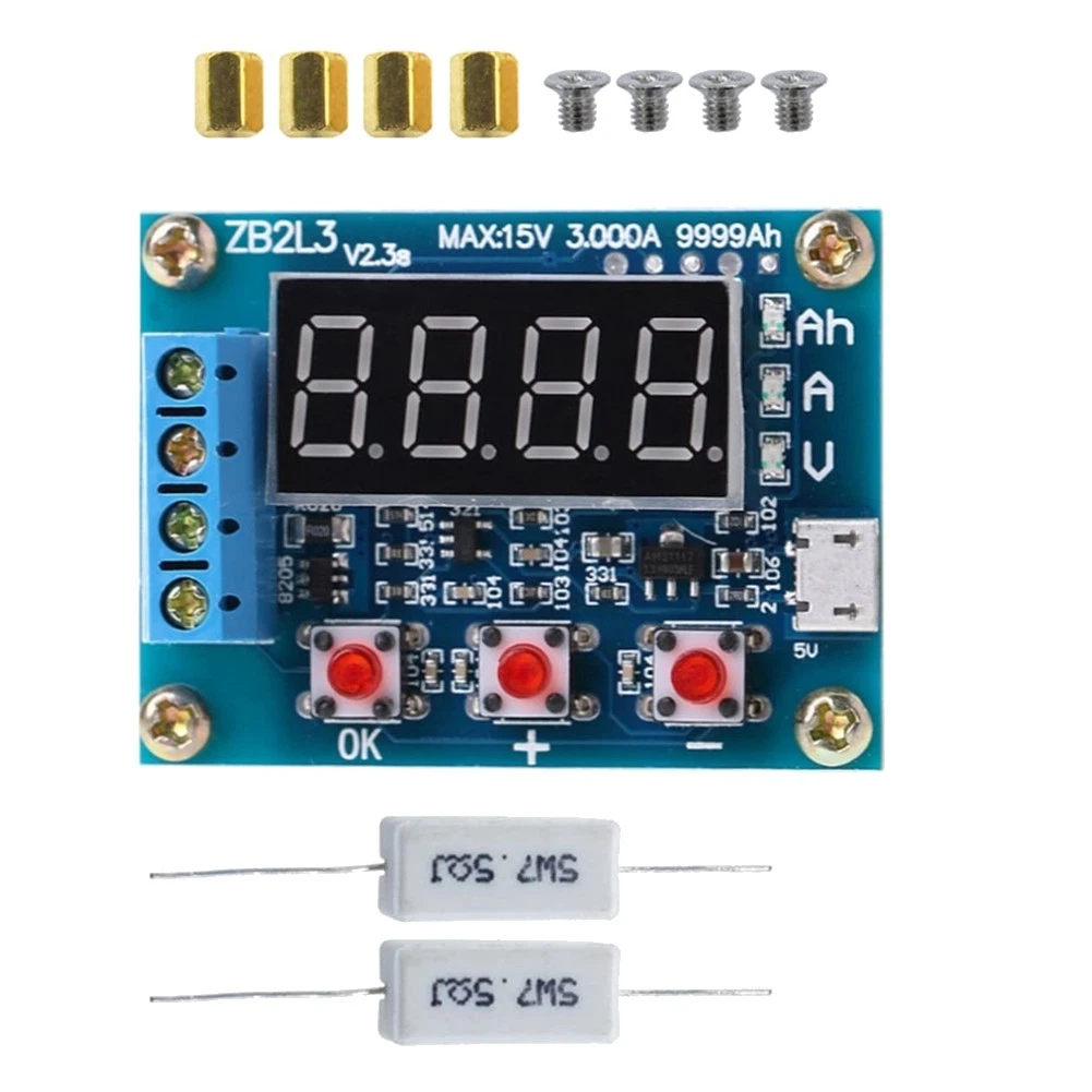 1.2V-12V Battery Capacity Meter Discharge Tester Analyzer 18650 Lithium ...
