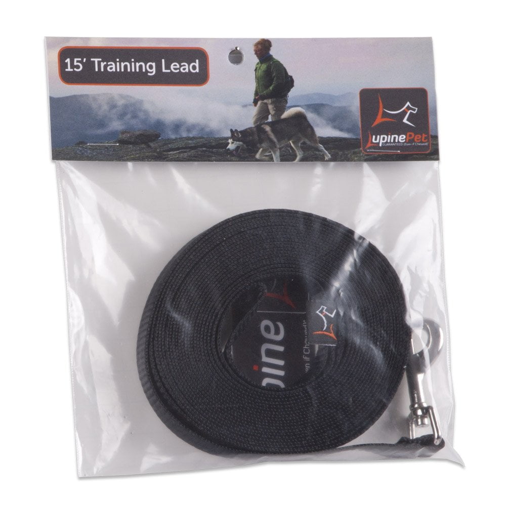 1/2in Black 15ft Dog Training Leash - Walmart.com