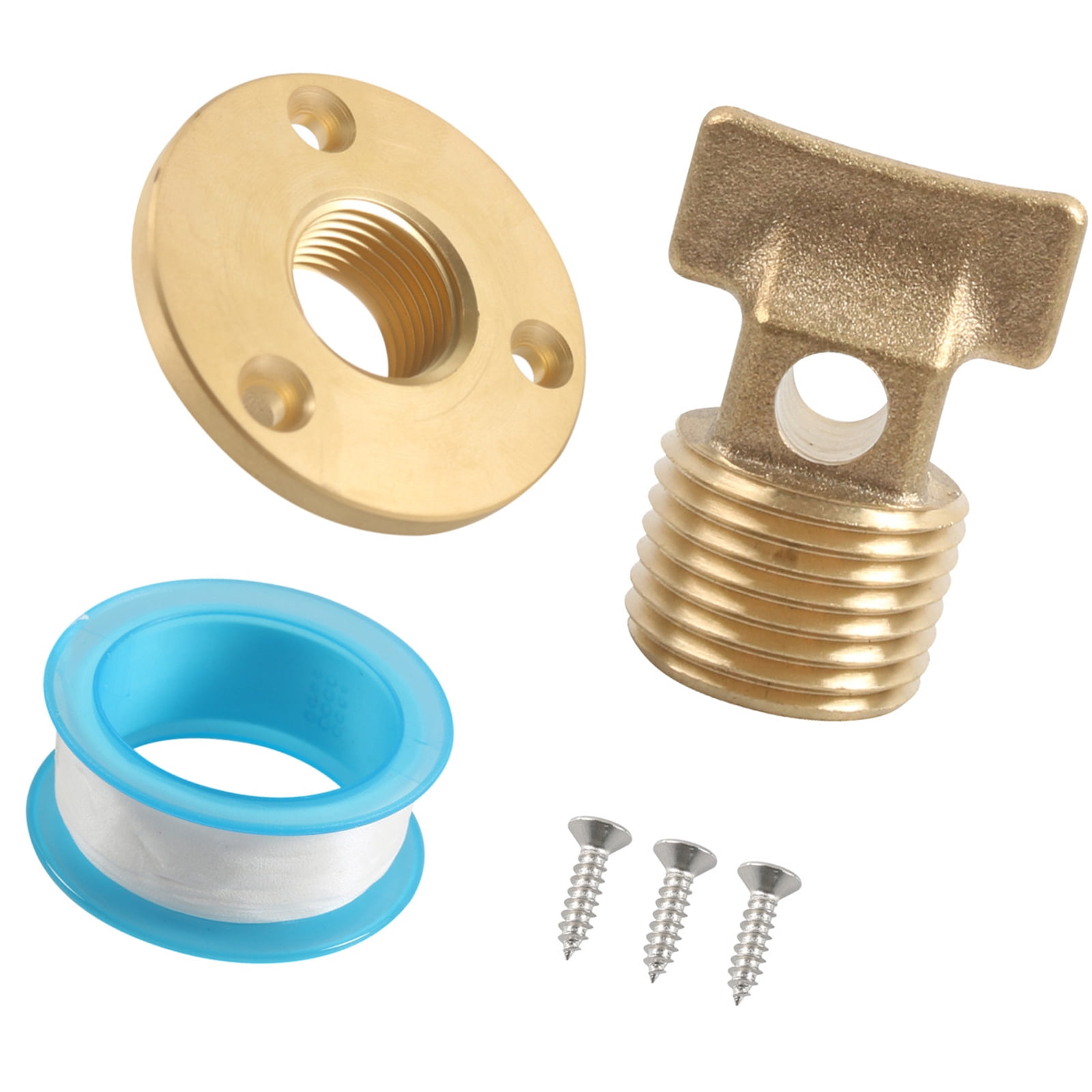 1/2in Brass Marine Drain Plug for Boat Drain Systems Rustproof in ...
