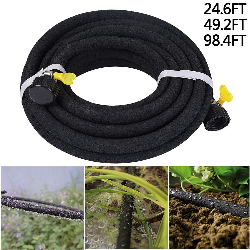 1/2in Flexible Porous Drip Line Irrigation Hydroponics Soaker Hose 25 ...