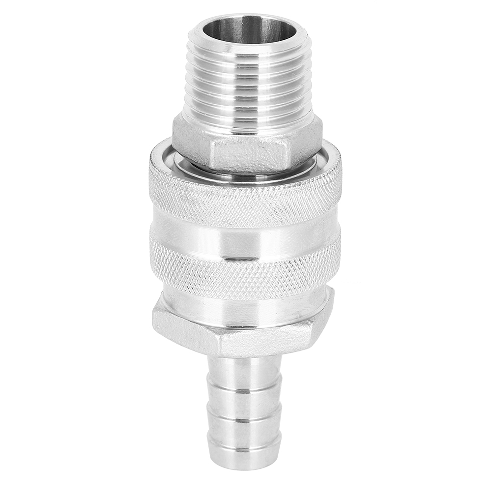 1/2in NPT Male Thread Barb Connector Stainless Steel Beer Pump Quick ...