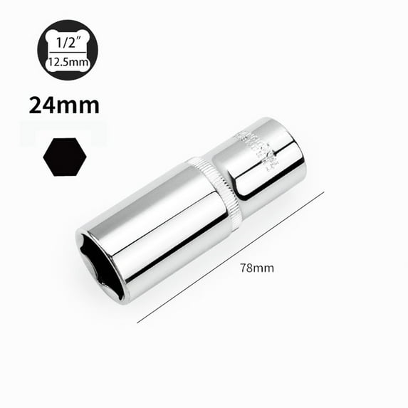 1/2inch 8-27mm Deep Socket Adapter Hex Socket Wrench Drive Heads ...