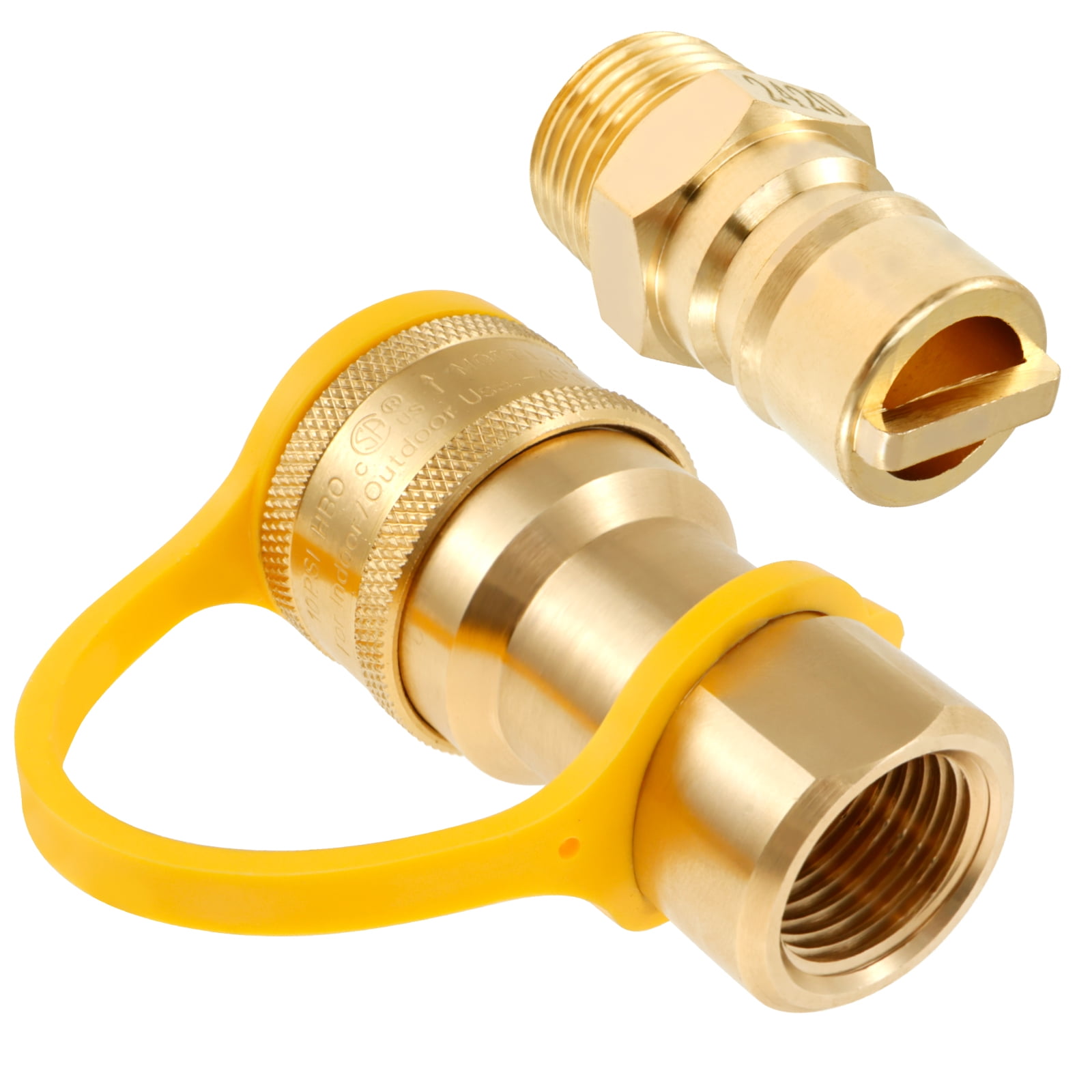 1/2inch Gas Quick Connect Kit Brass 1/2 inch Natural Gas Propane Quick ...