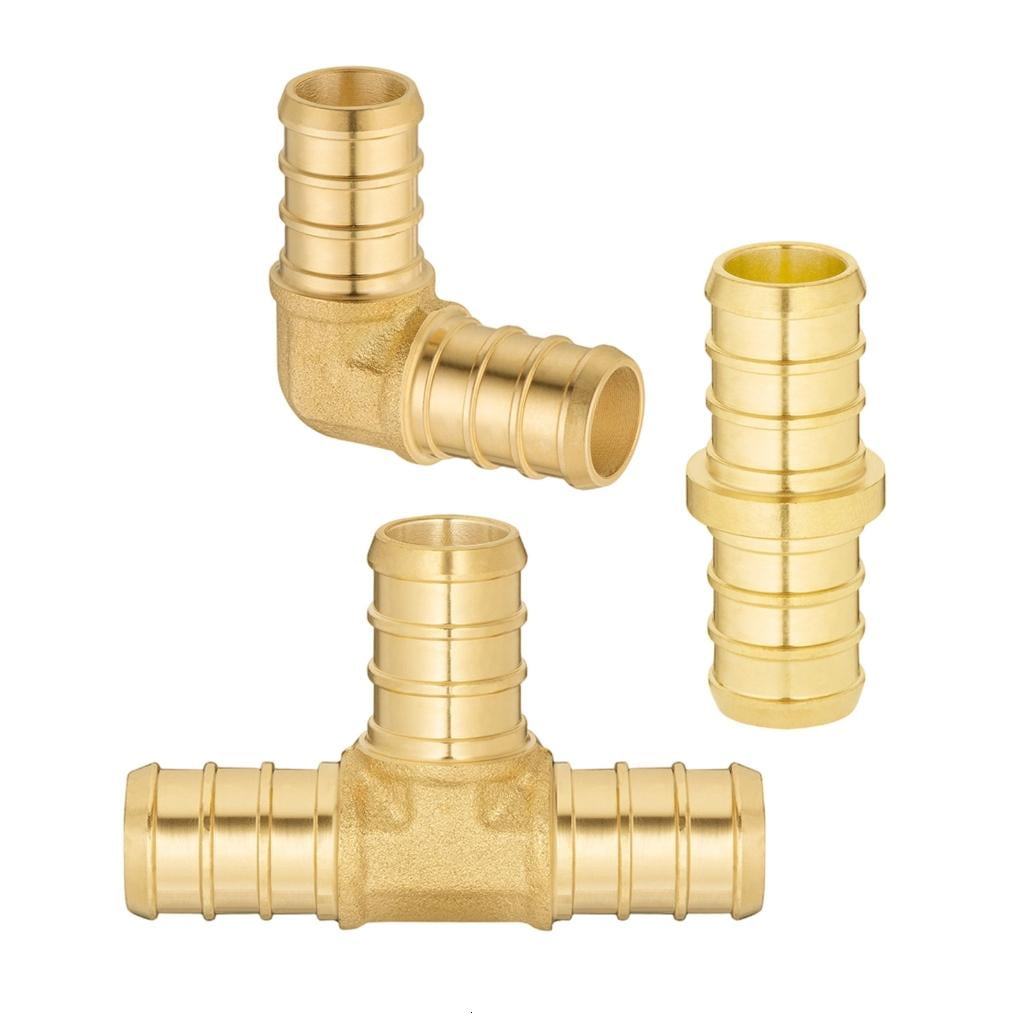 1/2inch Pipe Fittings Elbow Tees Straight Couplings Set for Pipes with ...