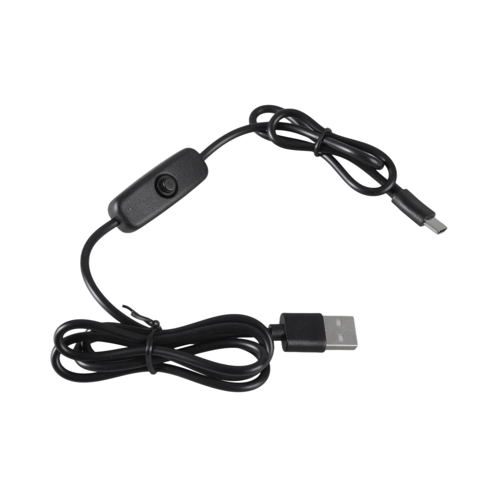 1.2m Long USB to USB C Power Supply Cable Featuring Switching Button ...