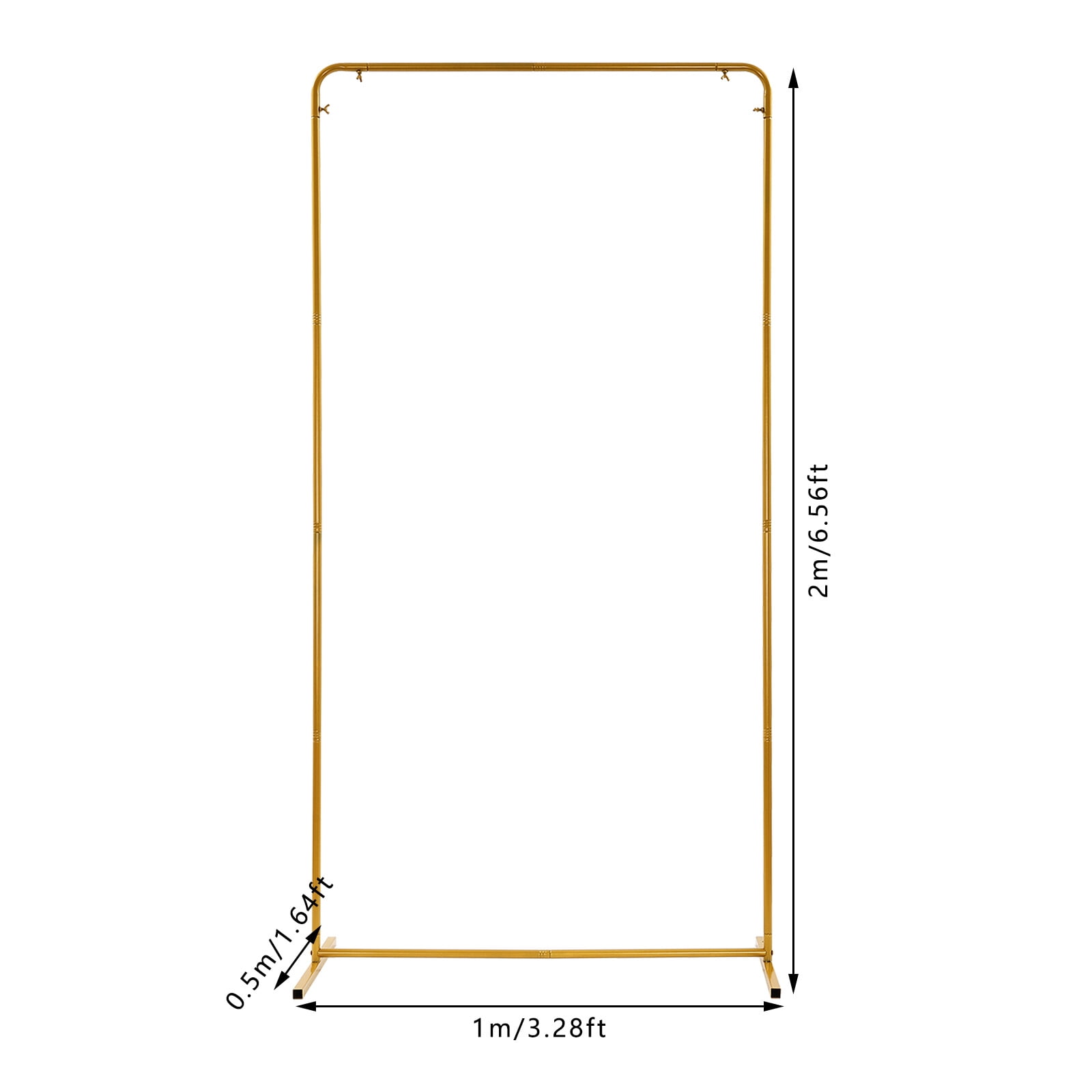 1*2m Wedding Arch Backdrop Stand for Ceremony Square Gold Balloon ...