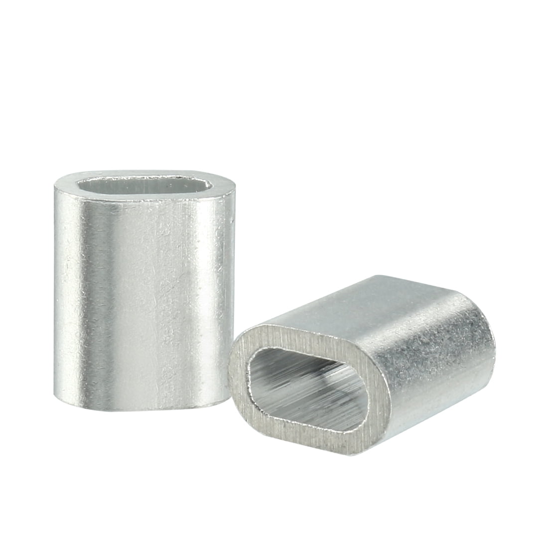 1.2mm Cable Wire Rope Aluminum Oval Shaped Sleeves Clips Crimping Loops ...