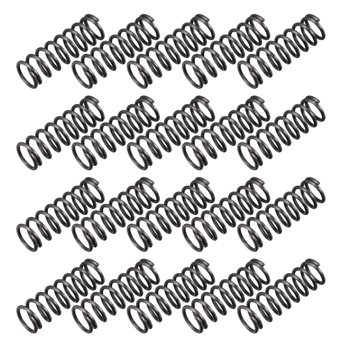 1.2mm Wire Dia 10mm Outer Diameter 30mm Long Compression Springs Black ...