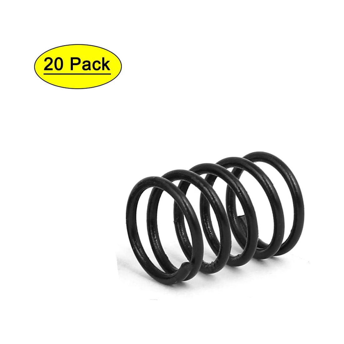 1.2mm Wire Dia 12mm Outer Diameter 15mm Length Compression Spring Black ...