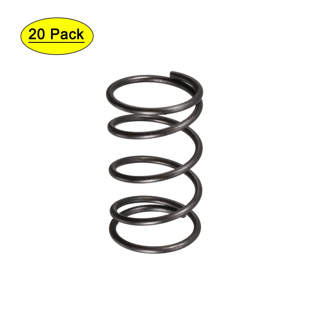 1.2mm Wire Dia 15mm Outer Diameter 25mm Long Compression Springs Black ...