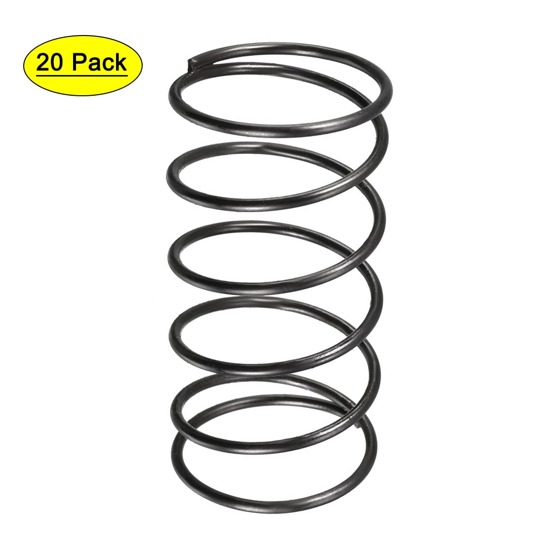 1.2mm Wire Dia 20mm Outer Diameter 40mm Long Compression Springs Black ...