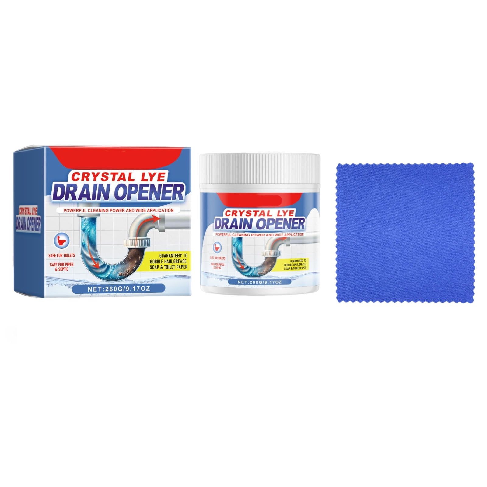 1/2pc Crystal Lye Drain Opener, Powerful Unclogging, Sodium hydroxide ...