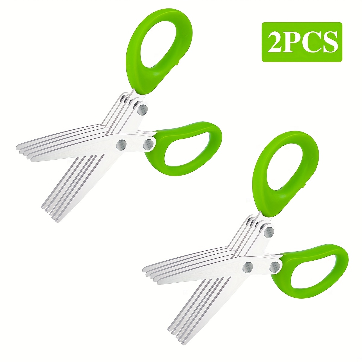 1/2pcs 5-Layered Stainless Steel Kitchen Scissors - Versatile Onion ...