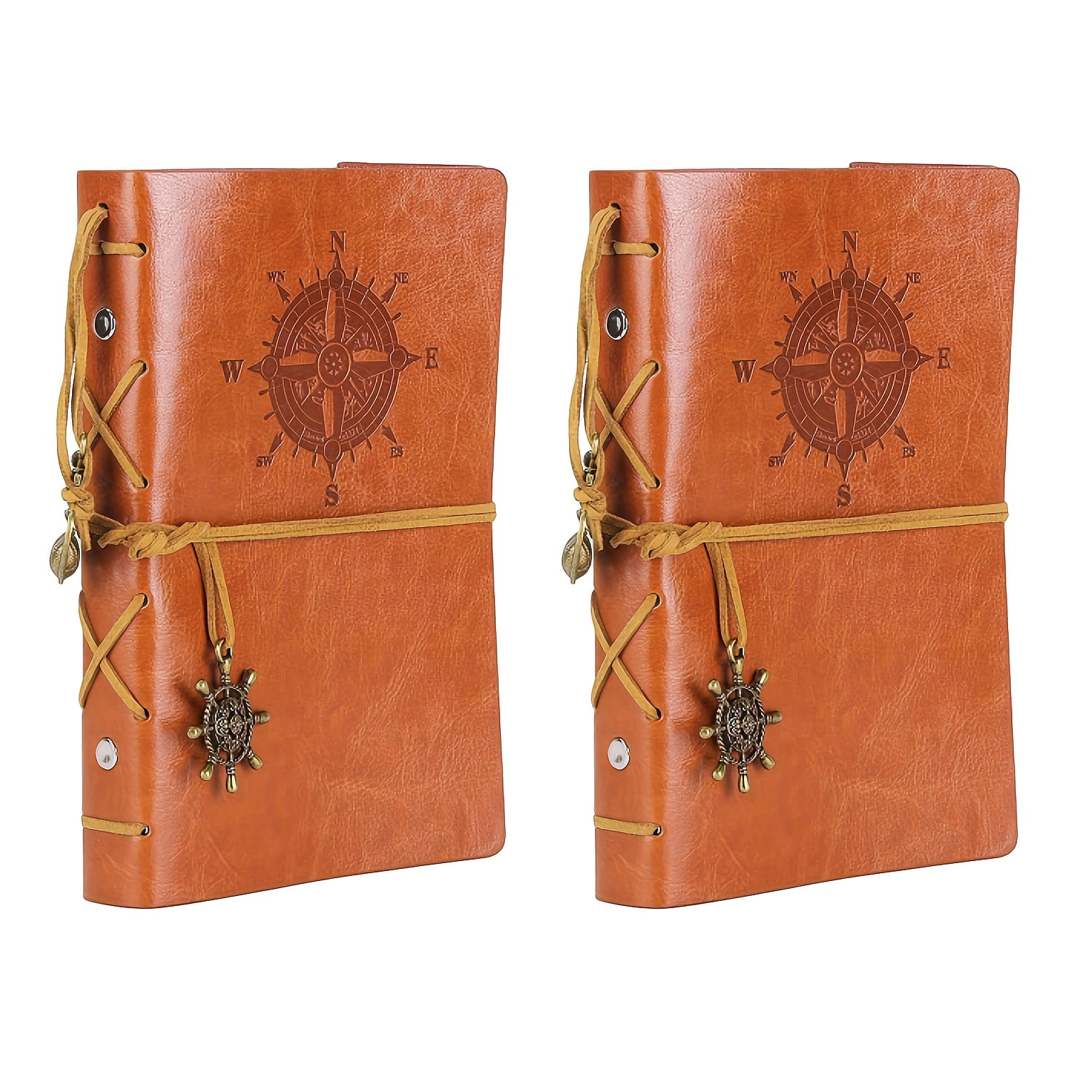 1/2pcs A6 Vintage Notebook with Box, 5*7 Inch PU Leather Notepad, 160 ...
