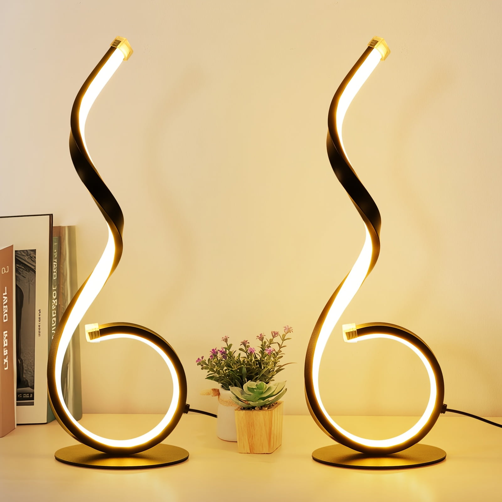 1/2pcs Bedside Table Lamp For Bedroom - 3 Way Dimmable Floor Lamp USB C ...