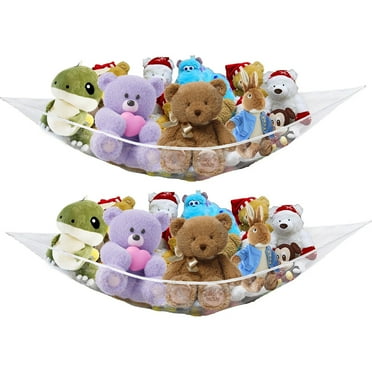 2Pcs Stuffed Animal Storage Net,Set of 2,83*59*59in Toy Organizer ...