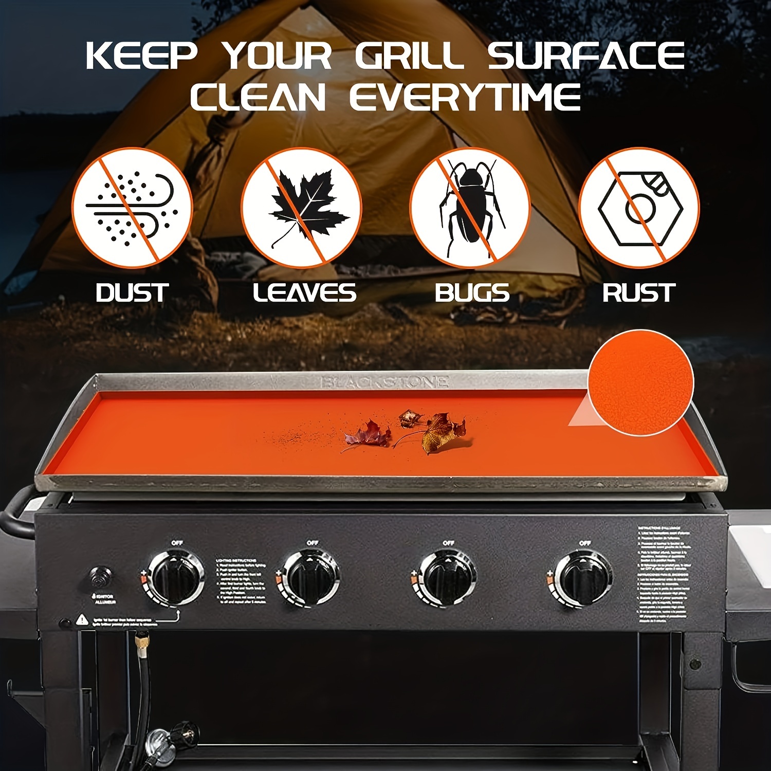 1/2pcs Premium Silicone Griddle Mats - Food Grade, Heat Resistant, Non ...