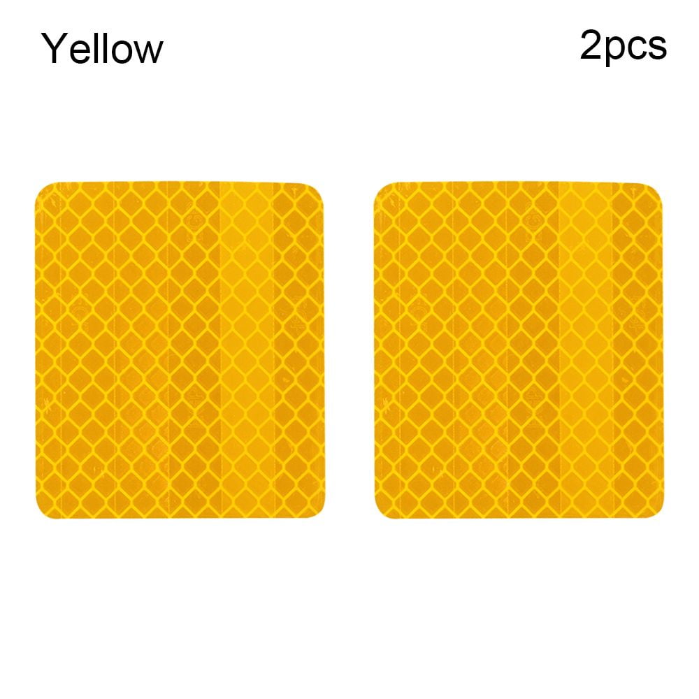 1/2pcs Red/Yellow Skateboard Fenders Warning Night Safety Stickers ...