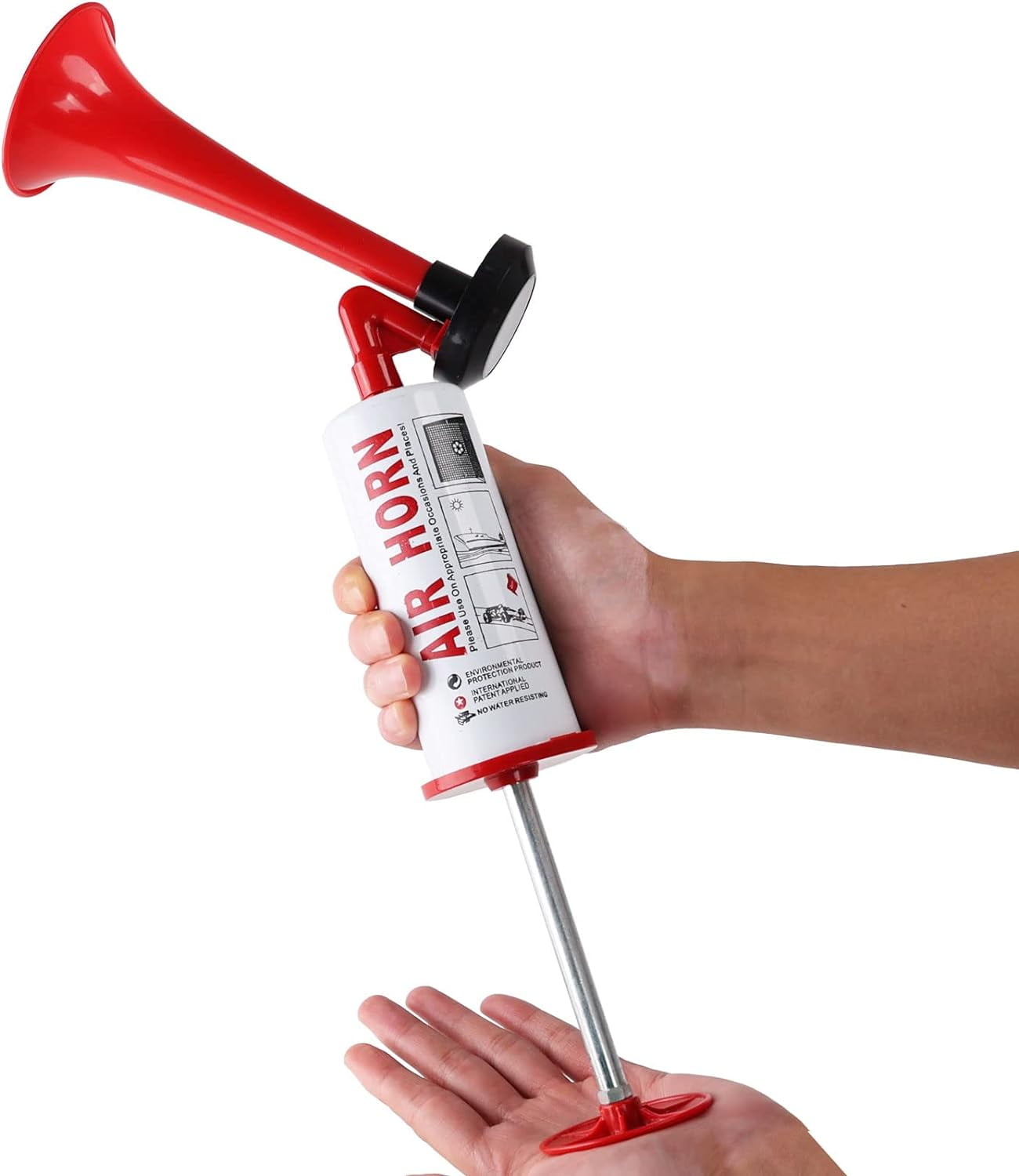 1/2pcs Reusable Air Horn,Aluminum Handheld Air Pump Horn Loud Safety ...