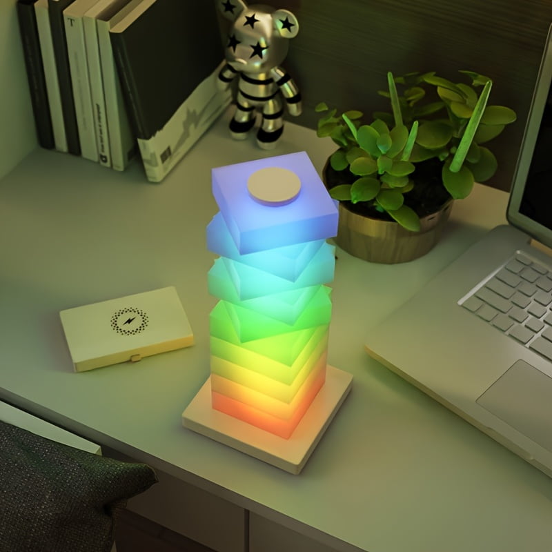 1/2pcs Twistable Light Column, DIY Assembled LED Light, White And ...