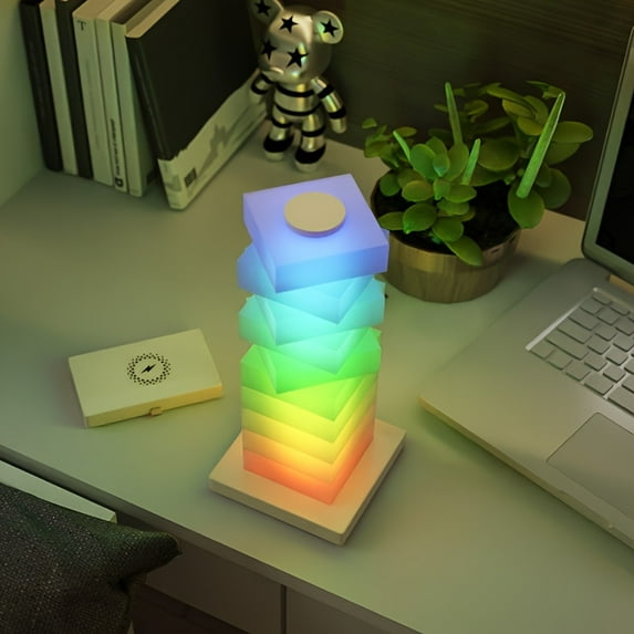 1/2pcs Twistable Light Column, DIY Assembled LED Light, White And ...