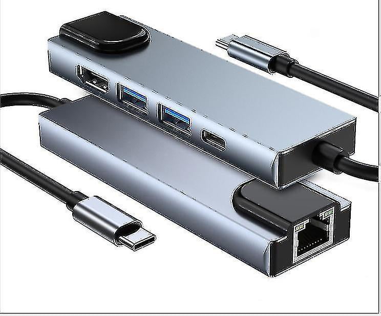 1/2pcs Type-c Docking Station Usb-c Hdmi Rj45 Multiport Charging 5in1 ...