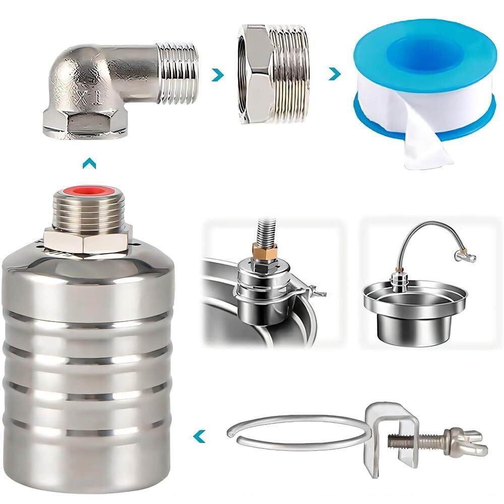 1/2to3/4Automatic Water Level Control Valve-304Stainless Steel Mini ...