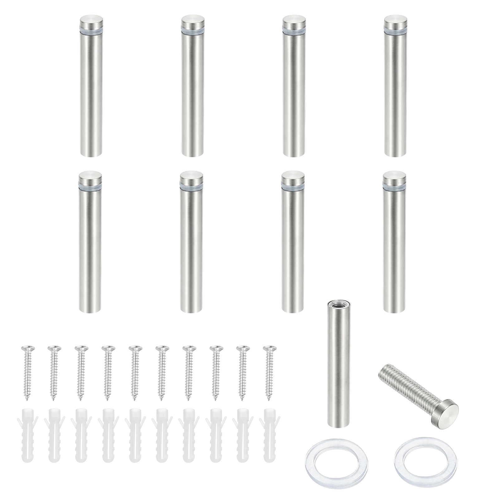 1/2x2.8" Standoff Screws, 8 Pack Stainless Steel Stand Off Wall Mounts ...