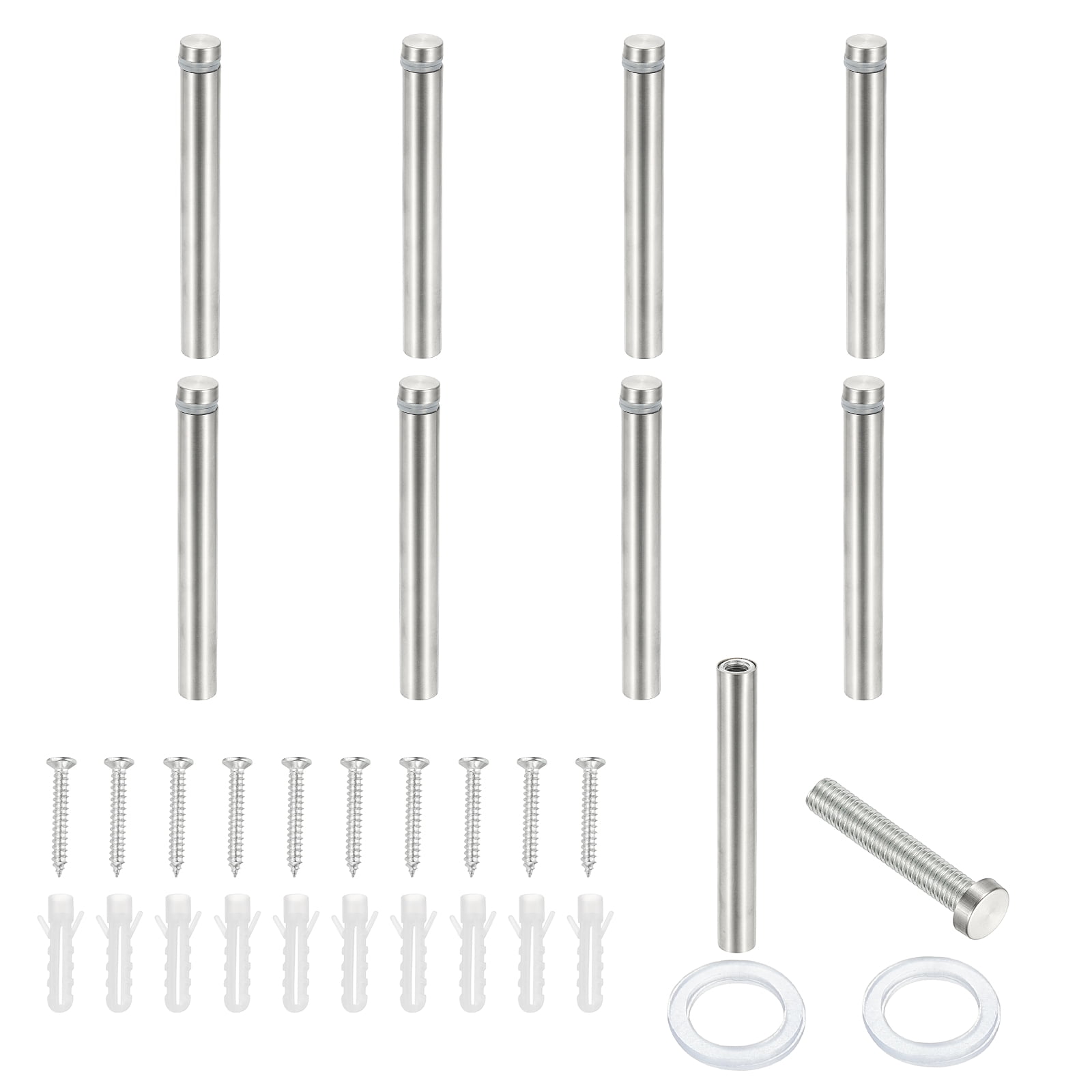 1/2x3.9" Standoff Screws, 8 Pack Stainless Steel Stand Off Wall Mounts ...