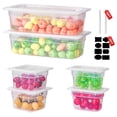 1/3-1/6-1/9 Size&6 Inch Translucent NSF Food Pan: 9 PCS[Total Seal ...