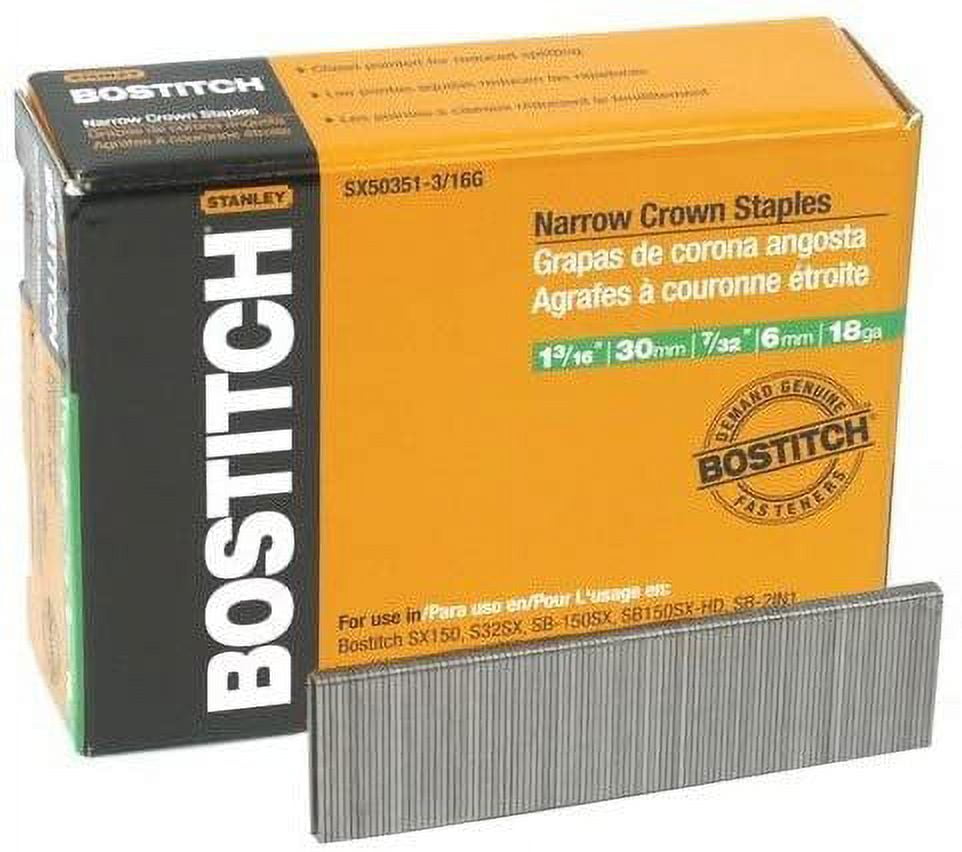 1-3/16 in. x 7/32 in. Narrow Crown Finish Staple - Walmart.com