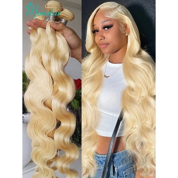 1/3/4 613 Blonde Hair Extension Brazilian Hair Weave Bundles Body Wave ...