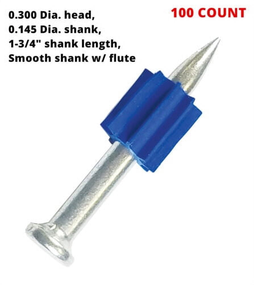 1-3/4" PAT Steel Concrete Drive Pins for Attaching Furring Strip ...